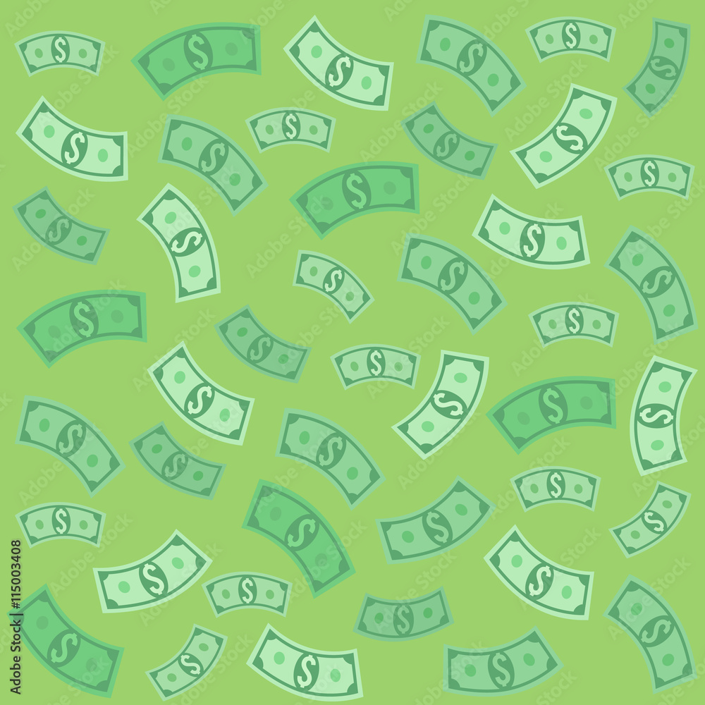 Money seamless background. Vector flat cartoon illustration Stock ...