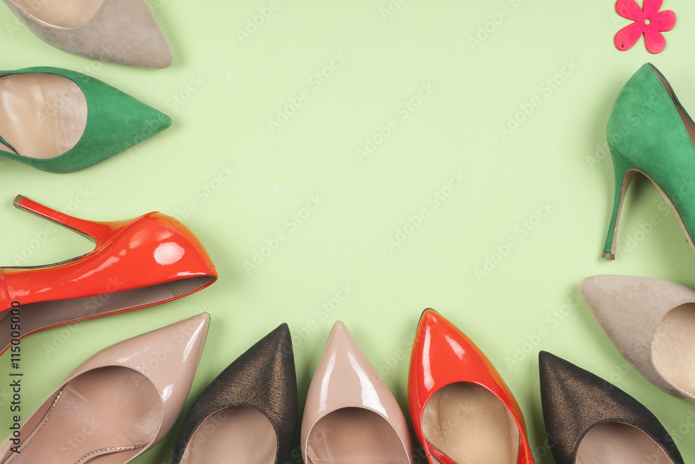 Pile Of Women Shoes