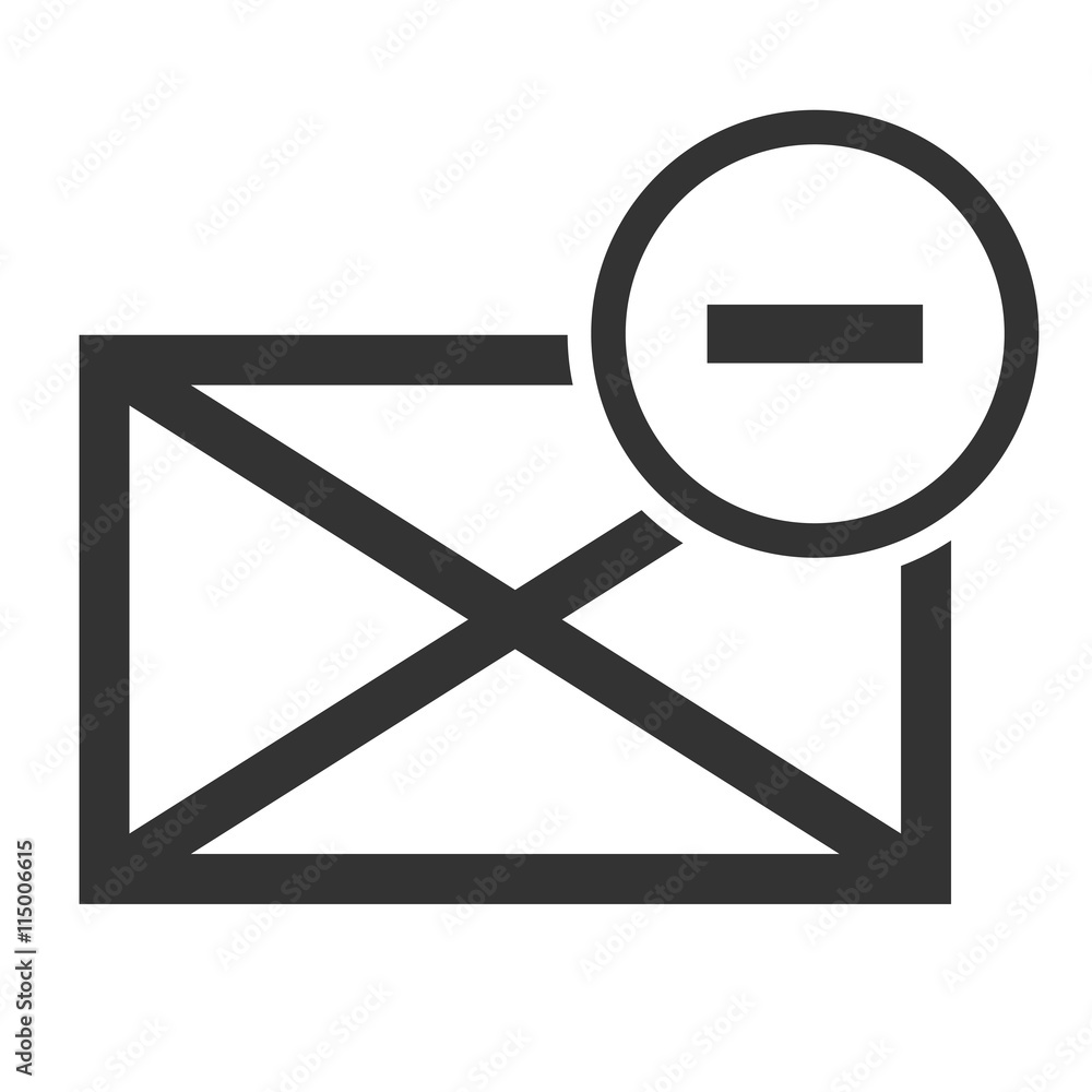 Spam mail icon envelope. Picture of envelope with spam symbol. isolated ...