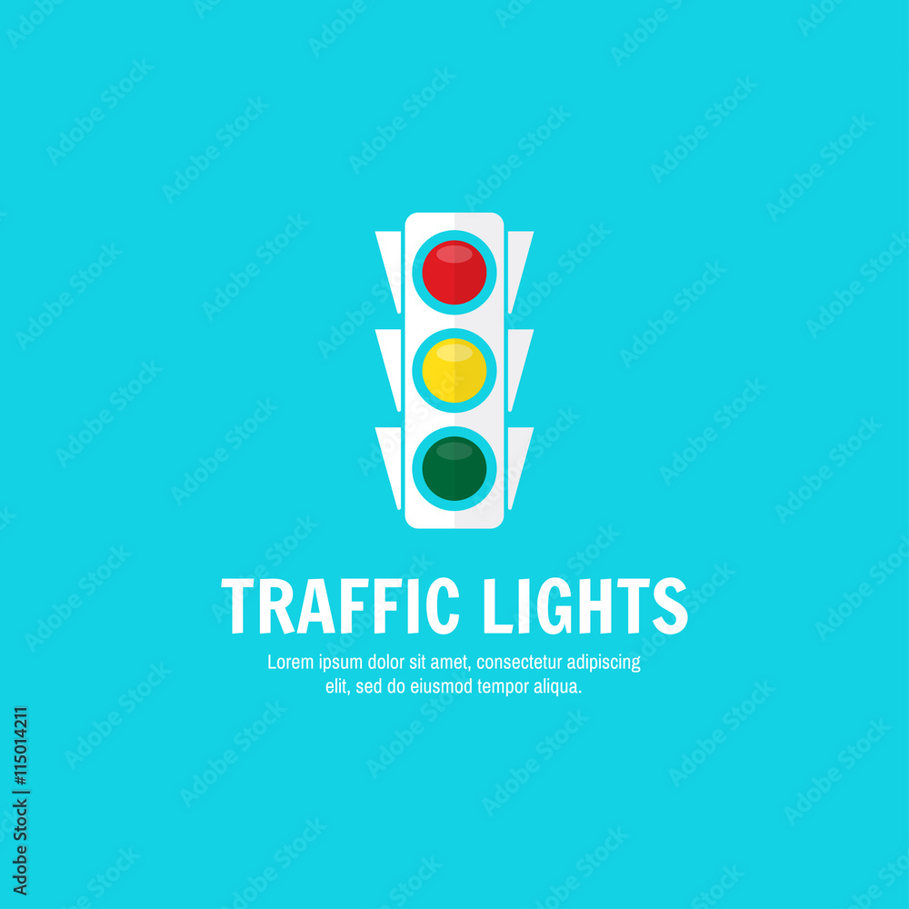 Traffic light background with place for your text. Semaphore design ...