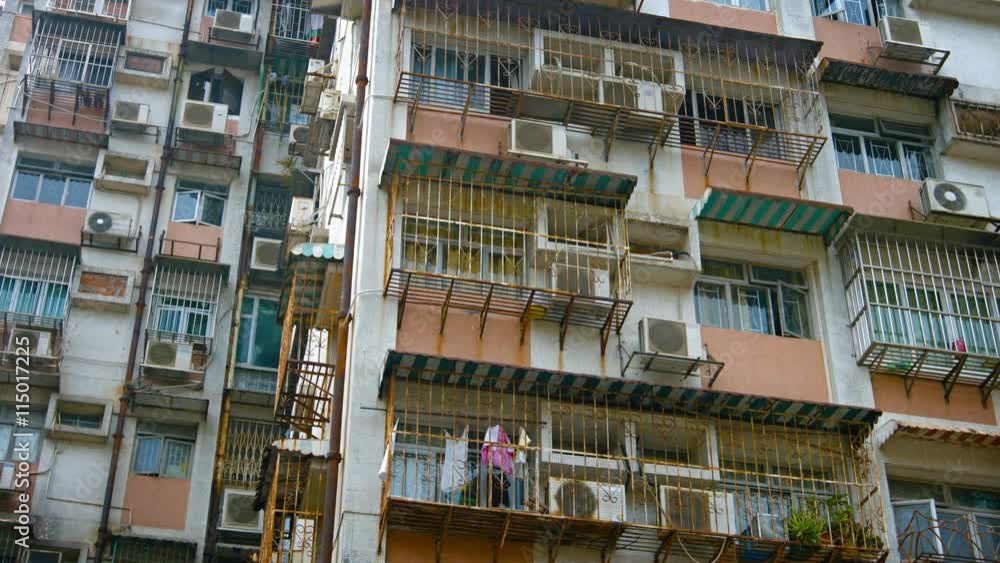 Video UHD - Ugly and unkempt, the rust streaked facade of this old ...