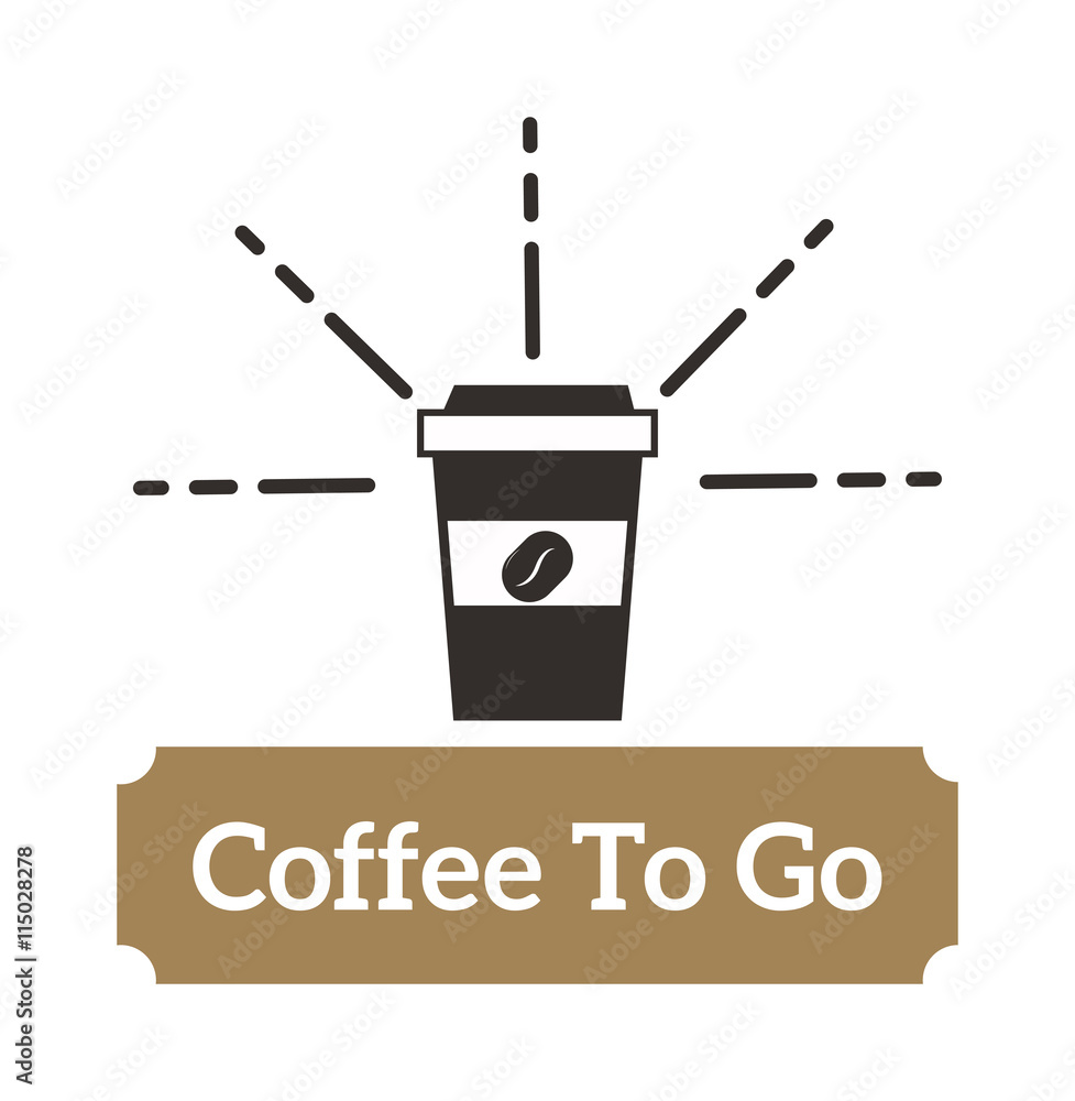 Coffee logo shop sign cafe symbol espresso design morning drink modern ...