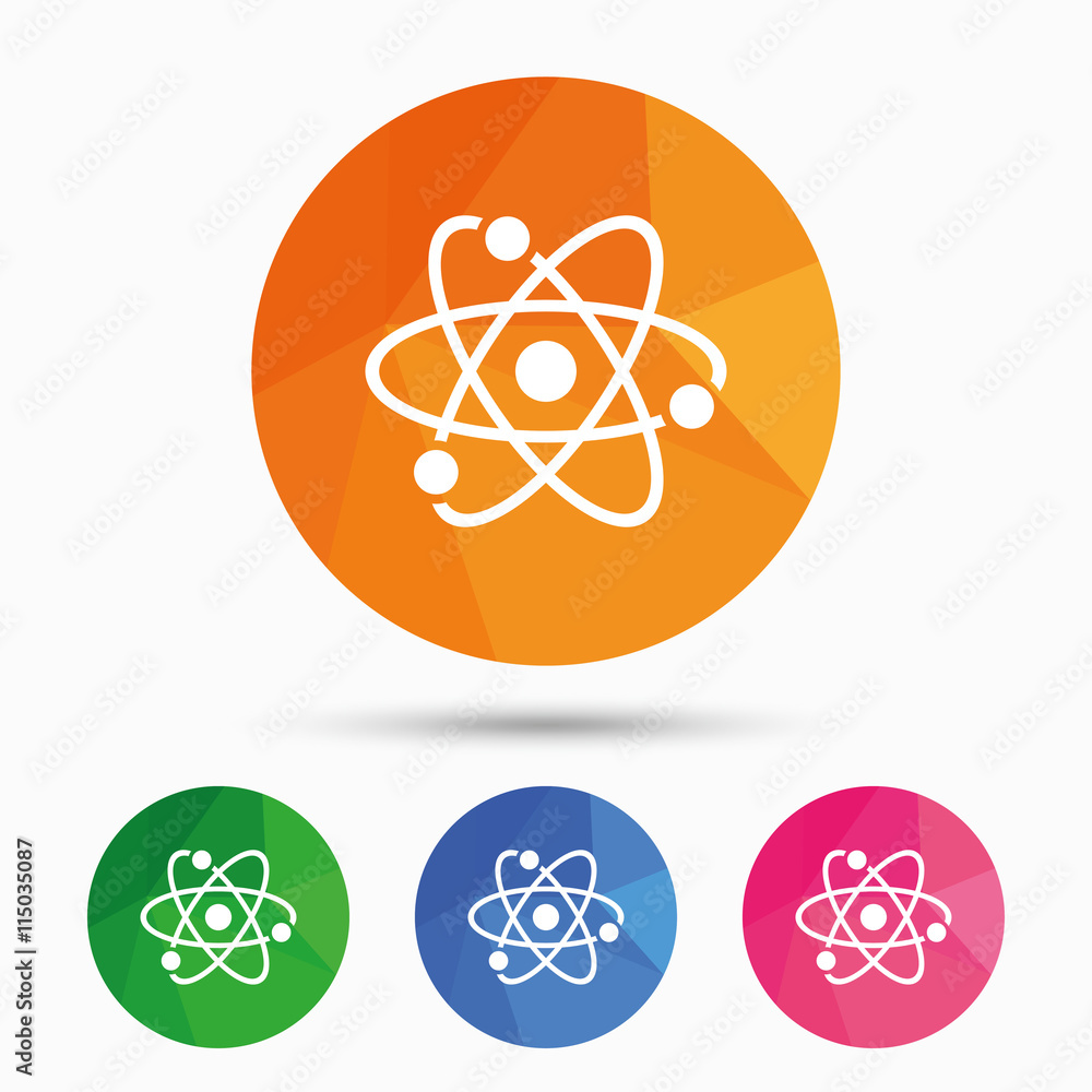Atom sign icon. Atom part symbol. Stock Vector | Adobe Stock