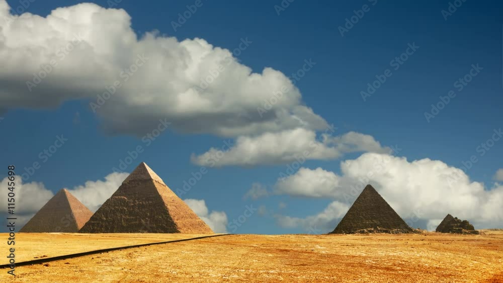 Egypt panorama pyramid with high resolution. Pyramids of ancient Egypt ...