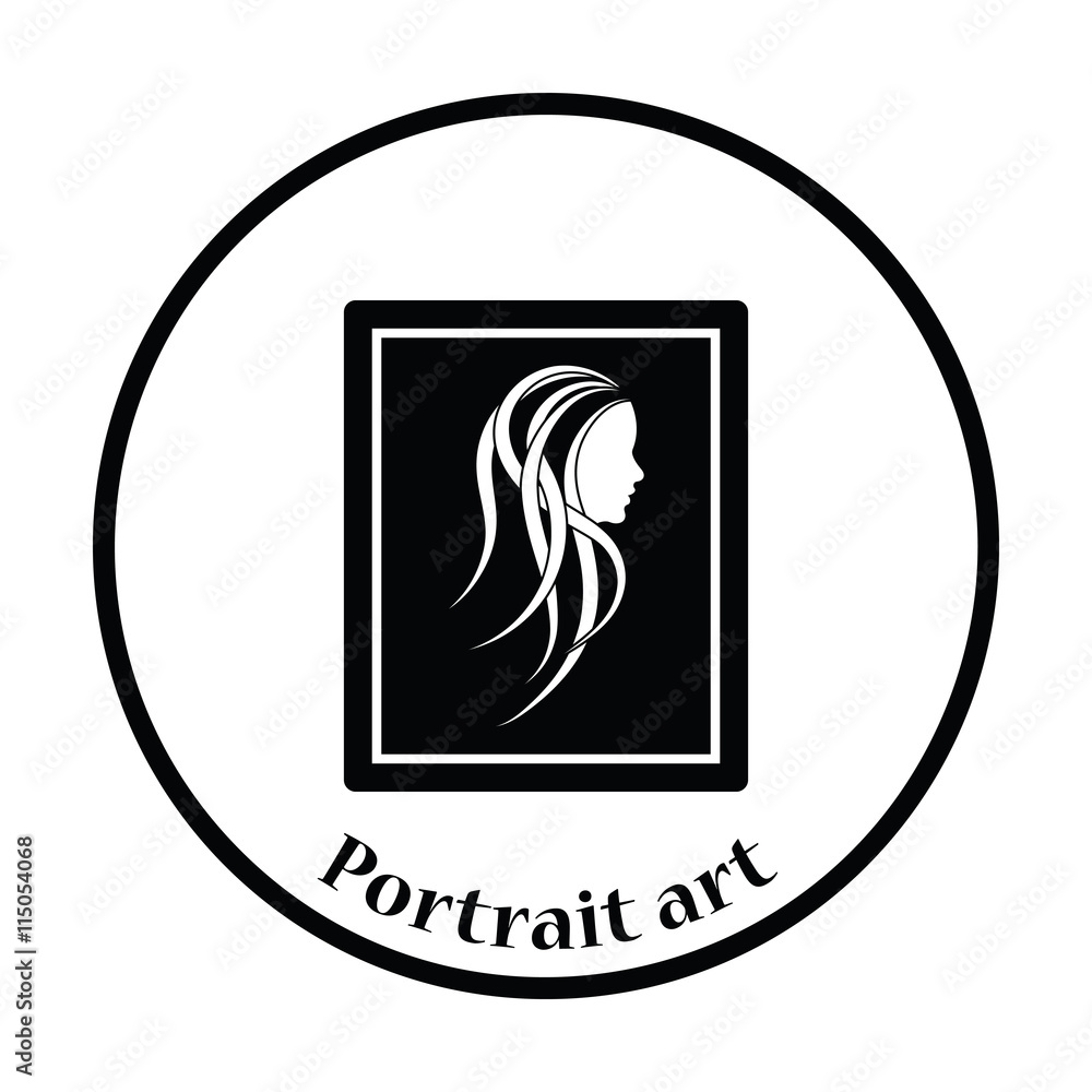 Portrait art icon Stock Vector | Adobe Stock