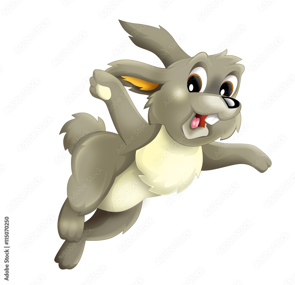 Cartoon rabbit - isolated - illustration for children Stock ...