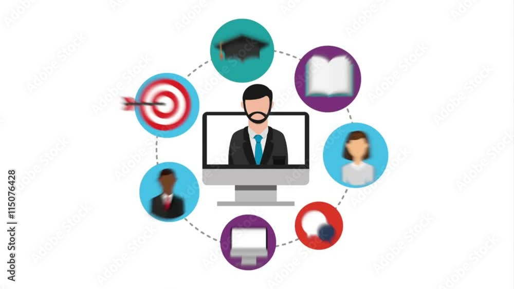 distance education design, Video Animation HD1080 Stock Video | Adobe Stock