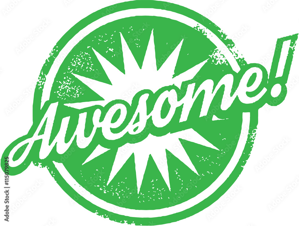 Awesome Work Stamp Stock Vector | Adobe Stock