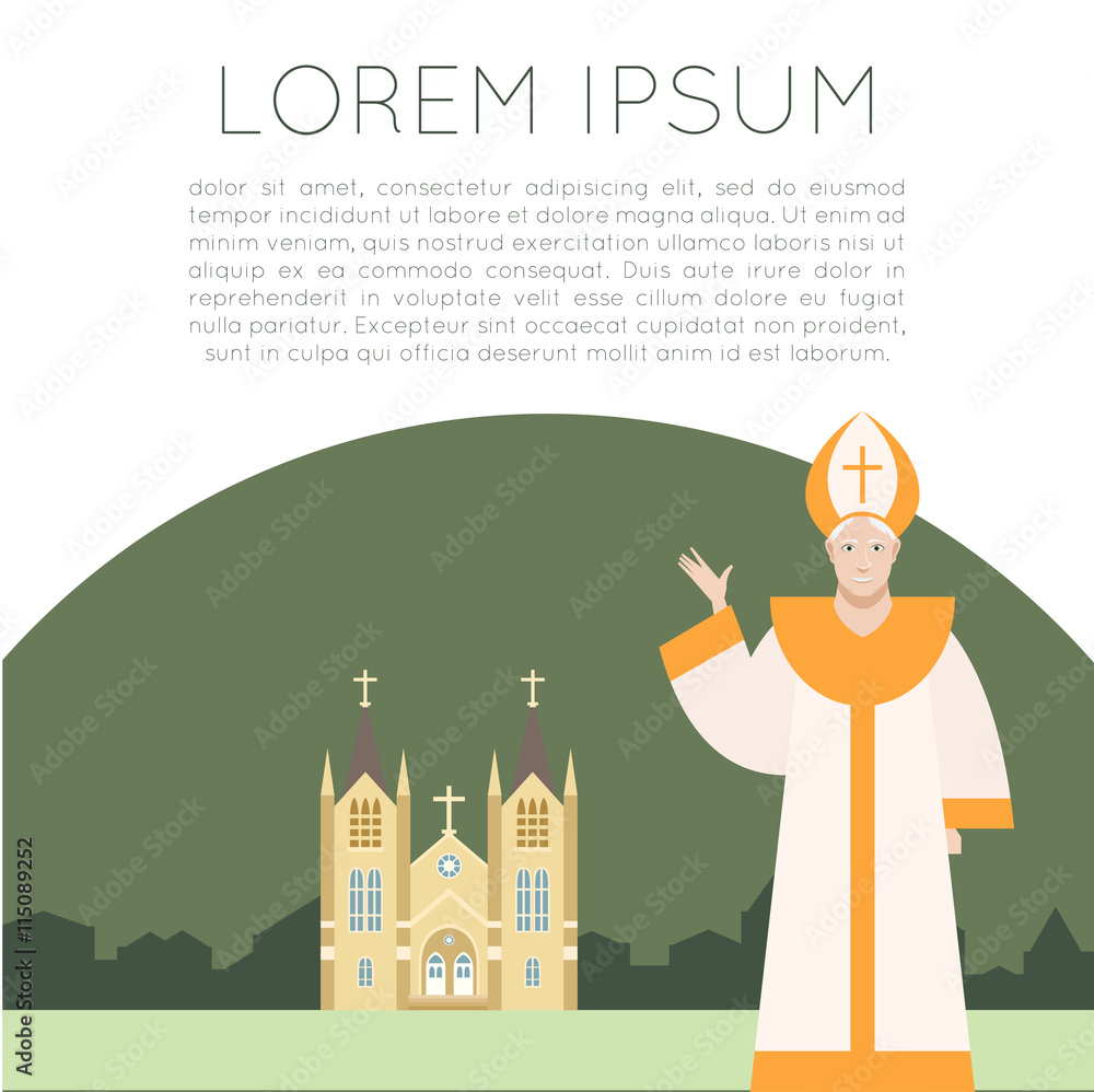 Catholic Church Banner Stock Vector | Adobe Stock