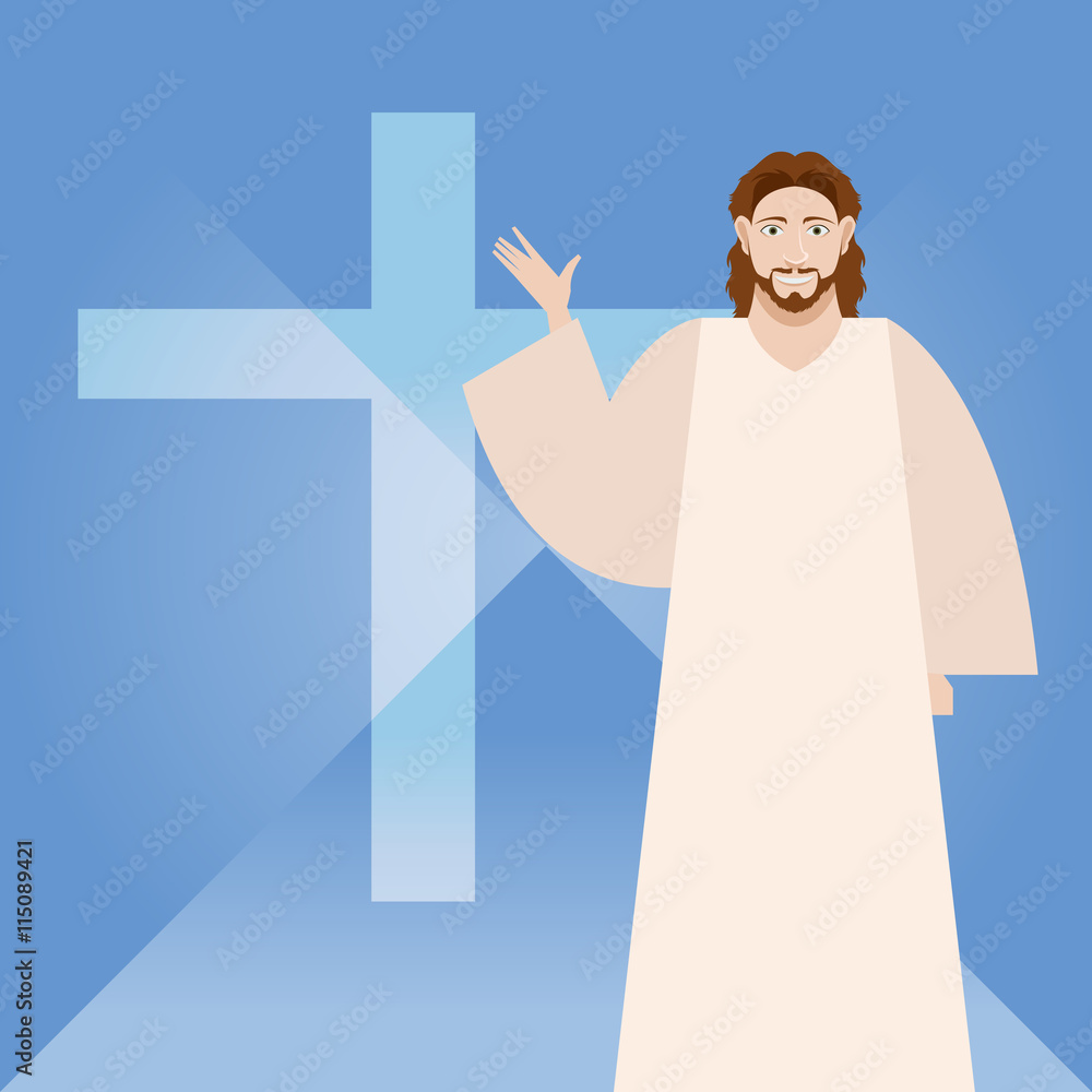 Jesus Christ Banner Stock Vector | Adobe Stock