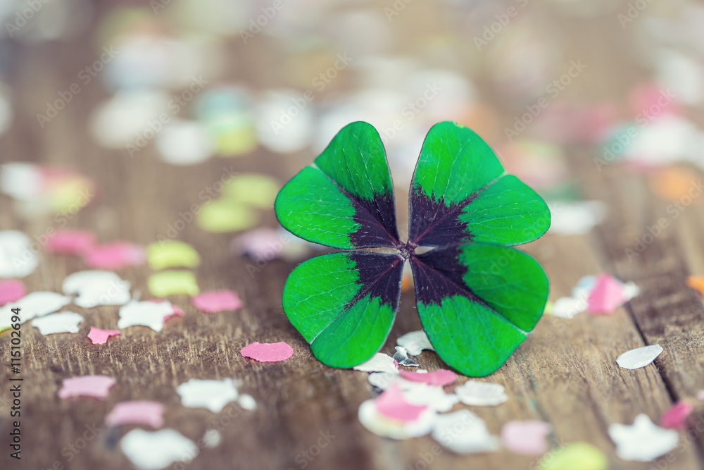 Kleeblatt Karte Stock Photo | Adobe Stock