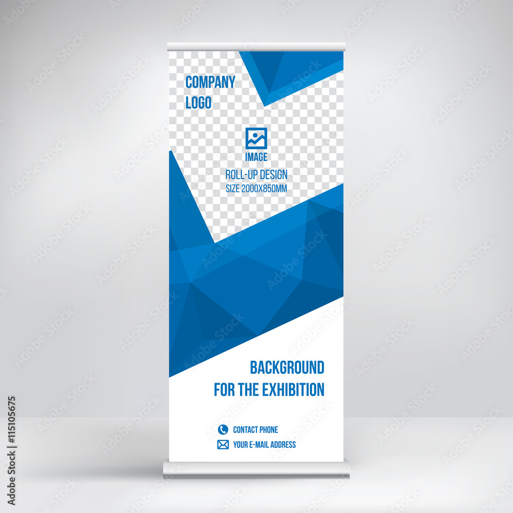Roll-up banner design, abstract background, pattern booth vector Stock ...