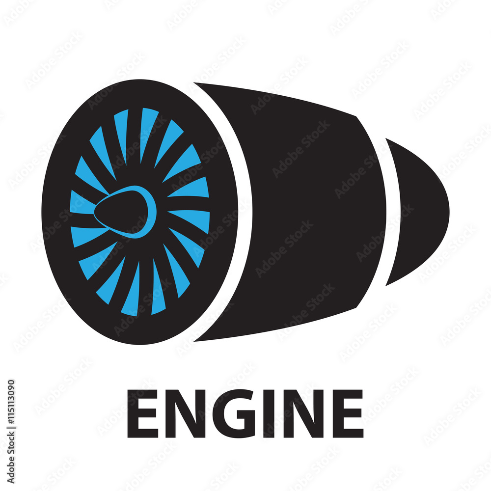 Turbines Technology aircraft, engine ,icon and symbol Stock Vector ...