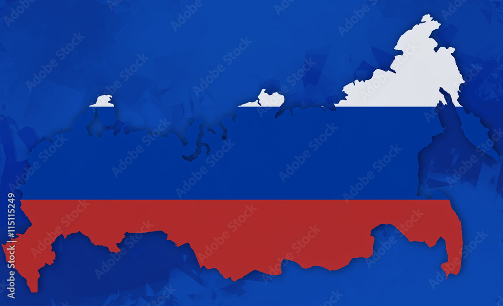 map of russia russian national flag colors background Stock ...