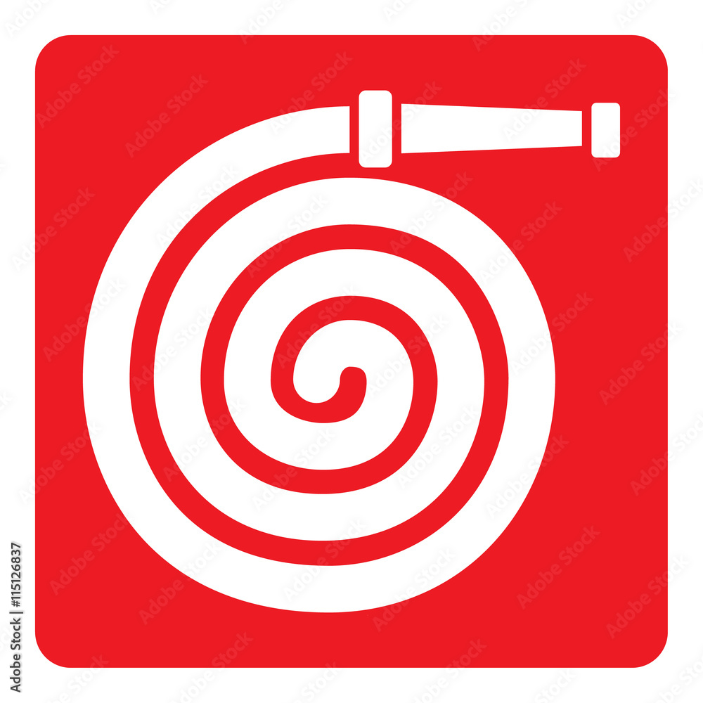 Pictogram red signaling, fire hose Stock Vector | Adobe Stock