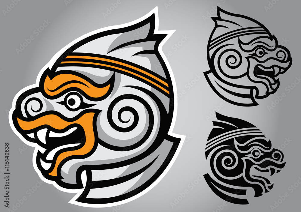 monkey logo vector emblem illustration design idea creative hanuman ...