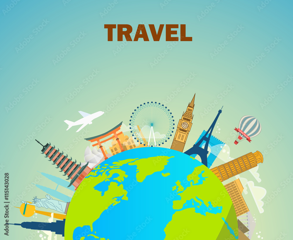 Travel to World. Vacation. Road trip. Tourism. Journey. Architectural ...