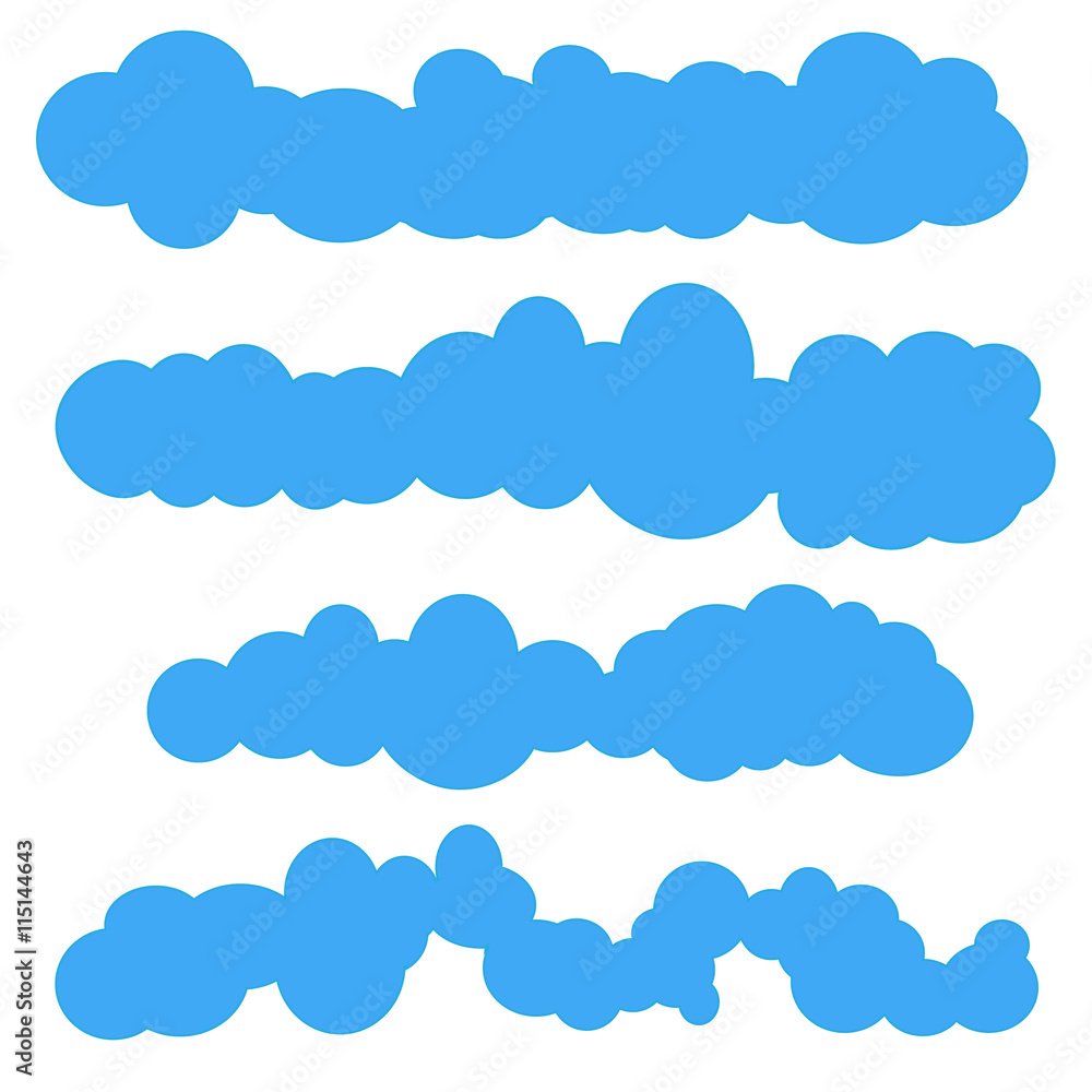 Clouds. Cloud vector. Cloud Icon Vector. Cloudy sky. Clouds blue sky ...