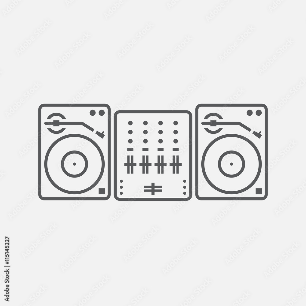 Dj Turntables Vector