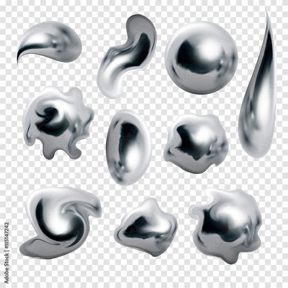 Chrome ball realistic isolated on white background Stock Vector | Adobe ...