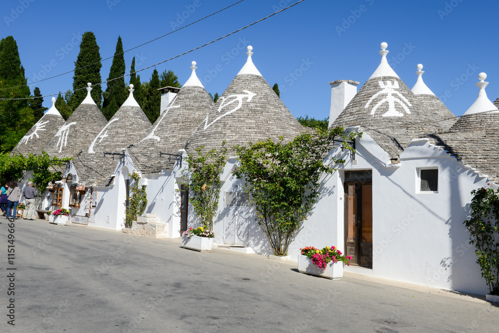 Beautiful town of Alberobello with trulli houses Stock Photo | Adobe Stock