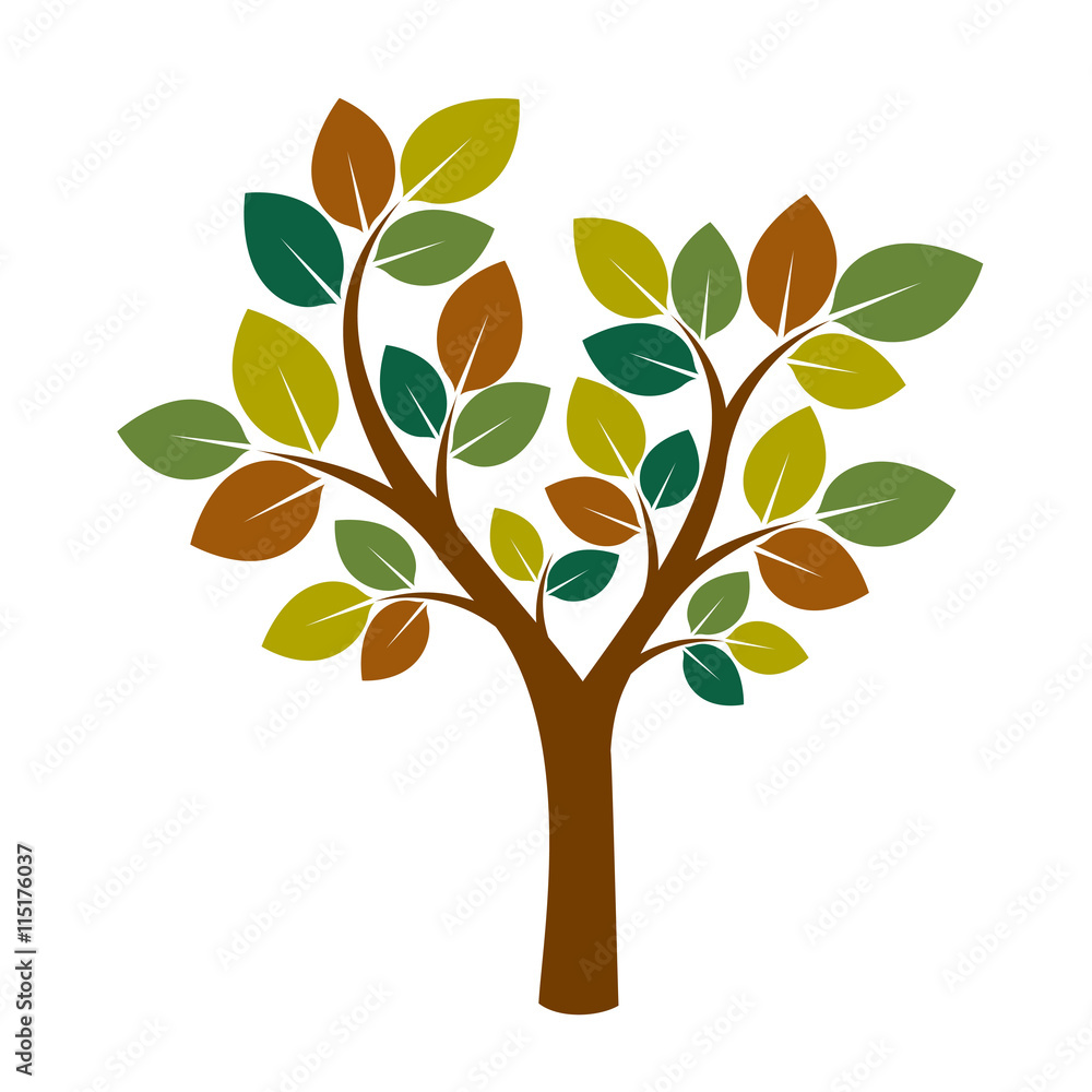 Color Tree. Vector Illustration. Stock Vector | Adobe Stock