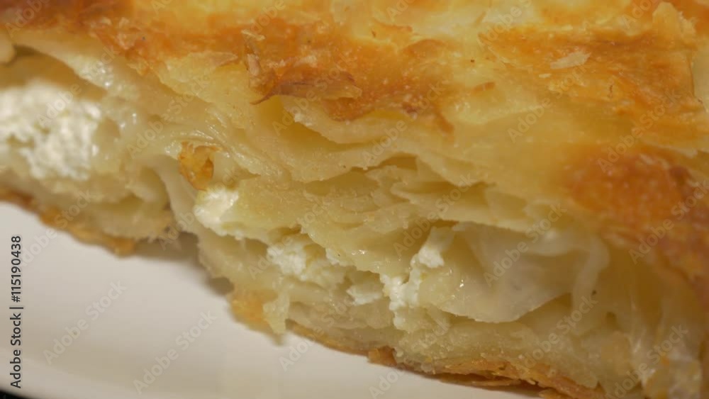 Burek fast food made in Serbia 4K 2160p UHD video - Burek traditional ...