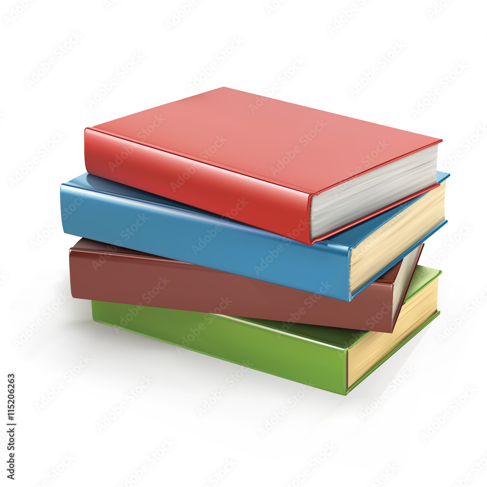Stack of books vector illustration. Pile of books. Stack of books ...