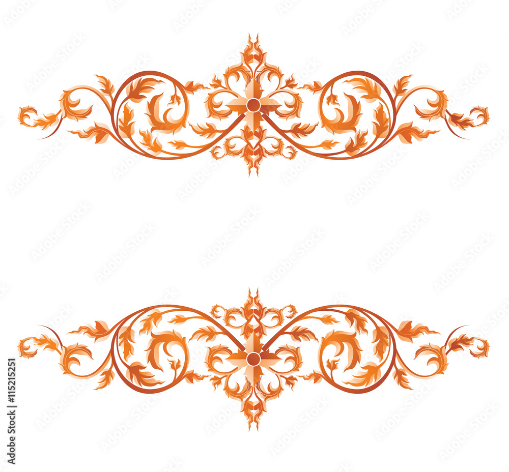 Corner gold.Page decoration. Decorative frame floral elements, Set of ...