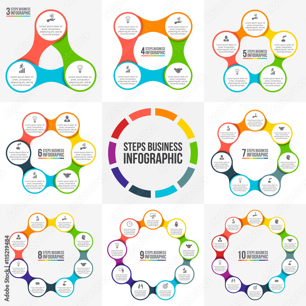 Vector circle infographic. Stock Vector | Adobe Stock