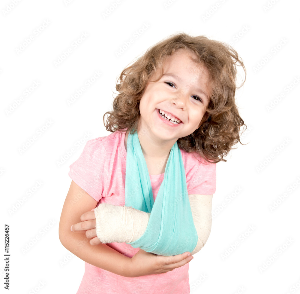 Child with broken hand Stock Photo | Adobe Stock