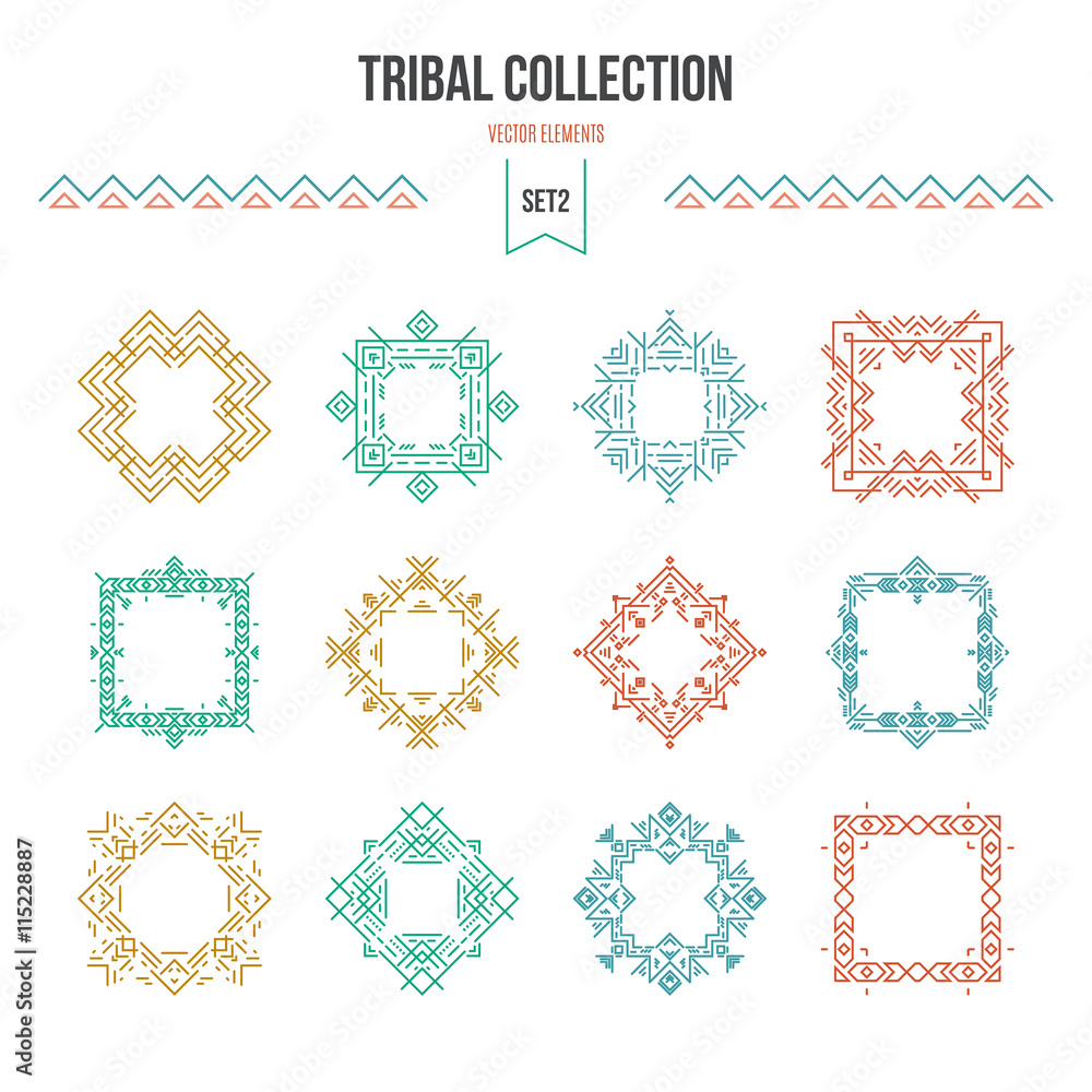 Aztec Frames Stock Vector | Adobe Stock