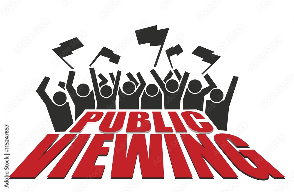 PublicViewing0707b Stock-Vektorgrafik | Adobe Stock