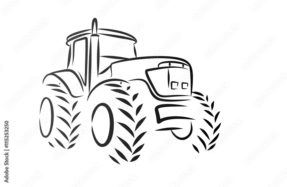 Tractor logo. ilustración de Stock | Adobe Stock