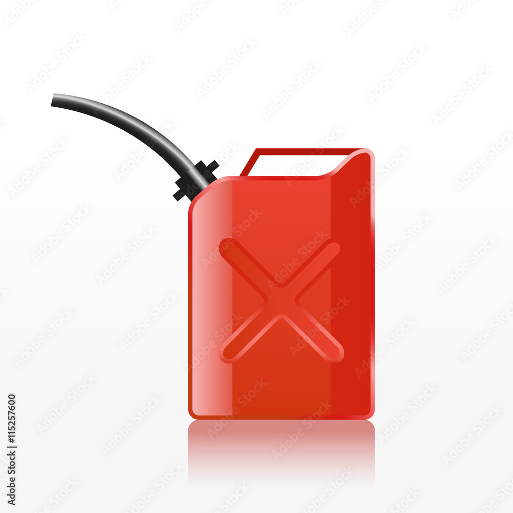 Red gas can illustration Stock Vector | Adobe Stock