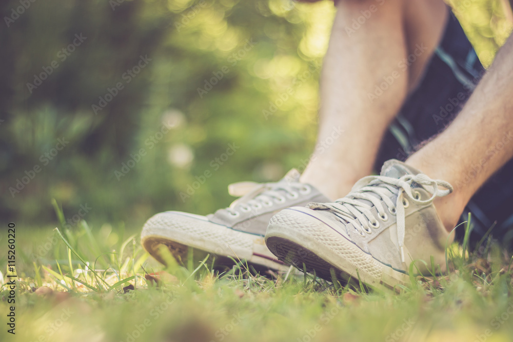 Chillen im Park Stock-Foto | Adobe Stock