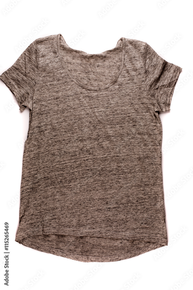 Gray tshirt template ready for your own graphics. Stock Photo | Adobe Stock