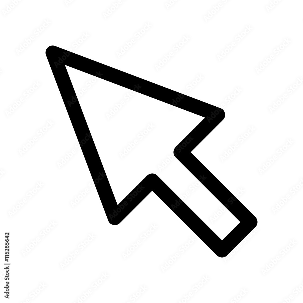 Web concept represented by arrow cursor icon. Isolated and flat ...