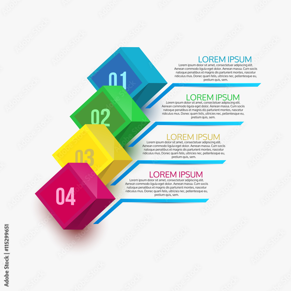 Step by Step Boxes Design. Template for Infographics. Graphic Design ...