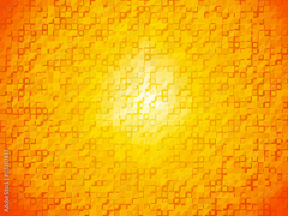 geometric yellow orange square pattern Stock Vector | Adobe Stock