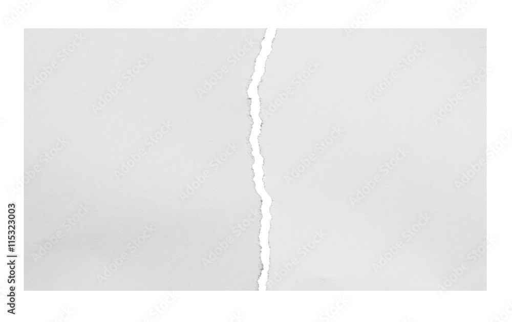 white torn paper isolated over white background Stock-Foto | Adobe Stock