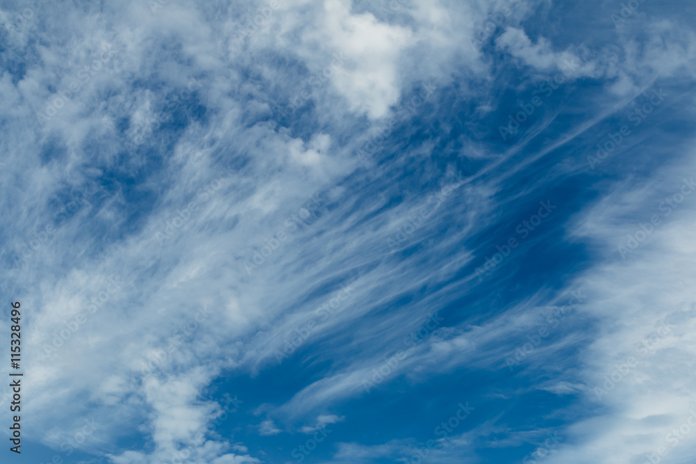 Cloudy sky background with tiny clouds Stock Photo | Adobe Stock