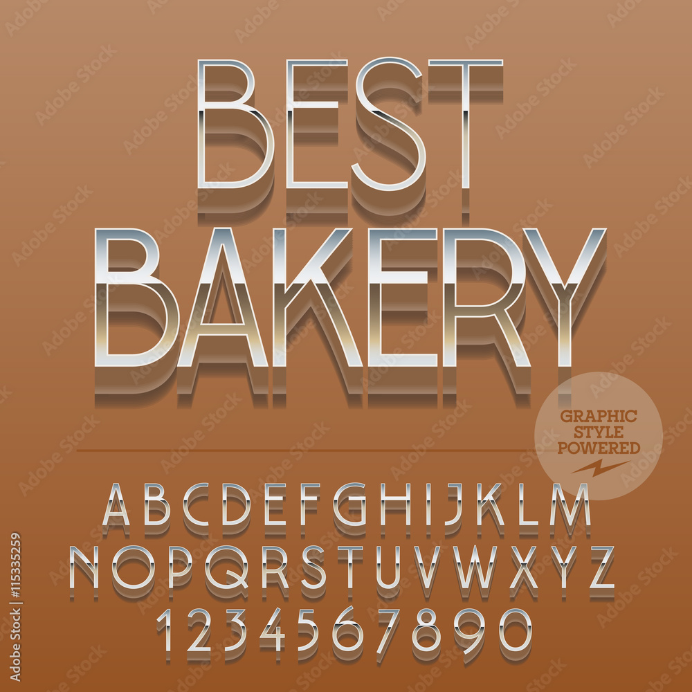 Set of slim reflective alphabet letters, numbers and punctuation ...