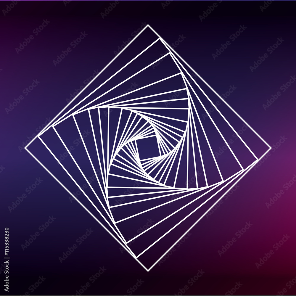 White Shape design represented by Sacred geometry icon. Colorfull ...