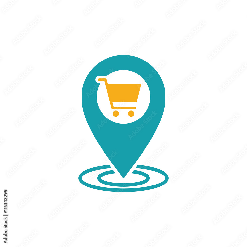 store location icon on white background Stock Vector | Adobe Stock