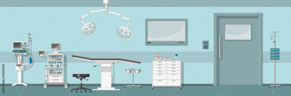 Illustration of a operating room Stock Vector | Adobe Stock