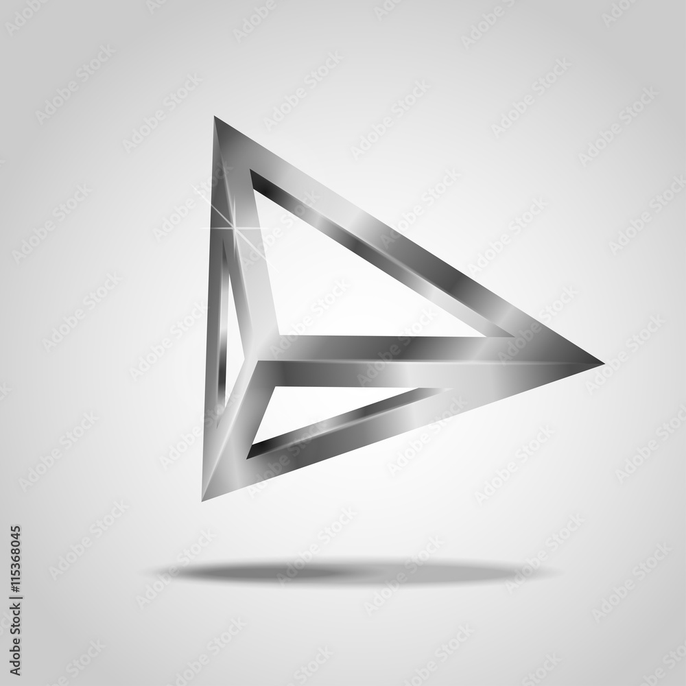 metal triangle, scientific symbol Stock Vector | Adobe Stock