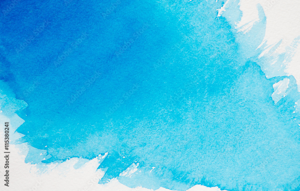 Abstract blue watercolor background Stock Photo | Adobe Stock