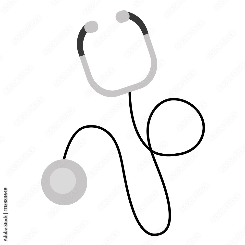 simple flat design stethoscope icon vector illustration Stock Vector ...