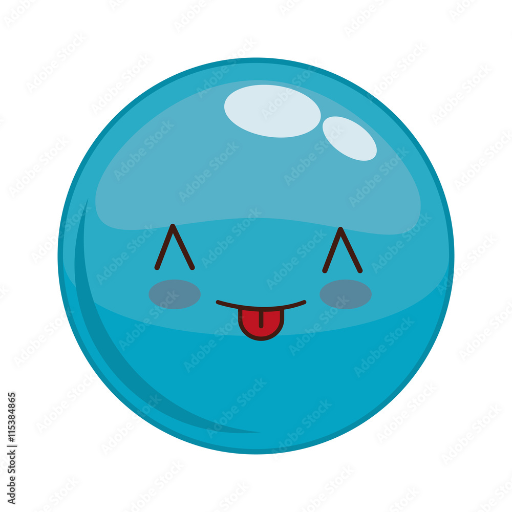 Cartoon design represented by kawaii expression face icon. Colorfull ...